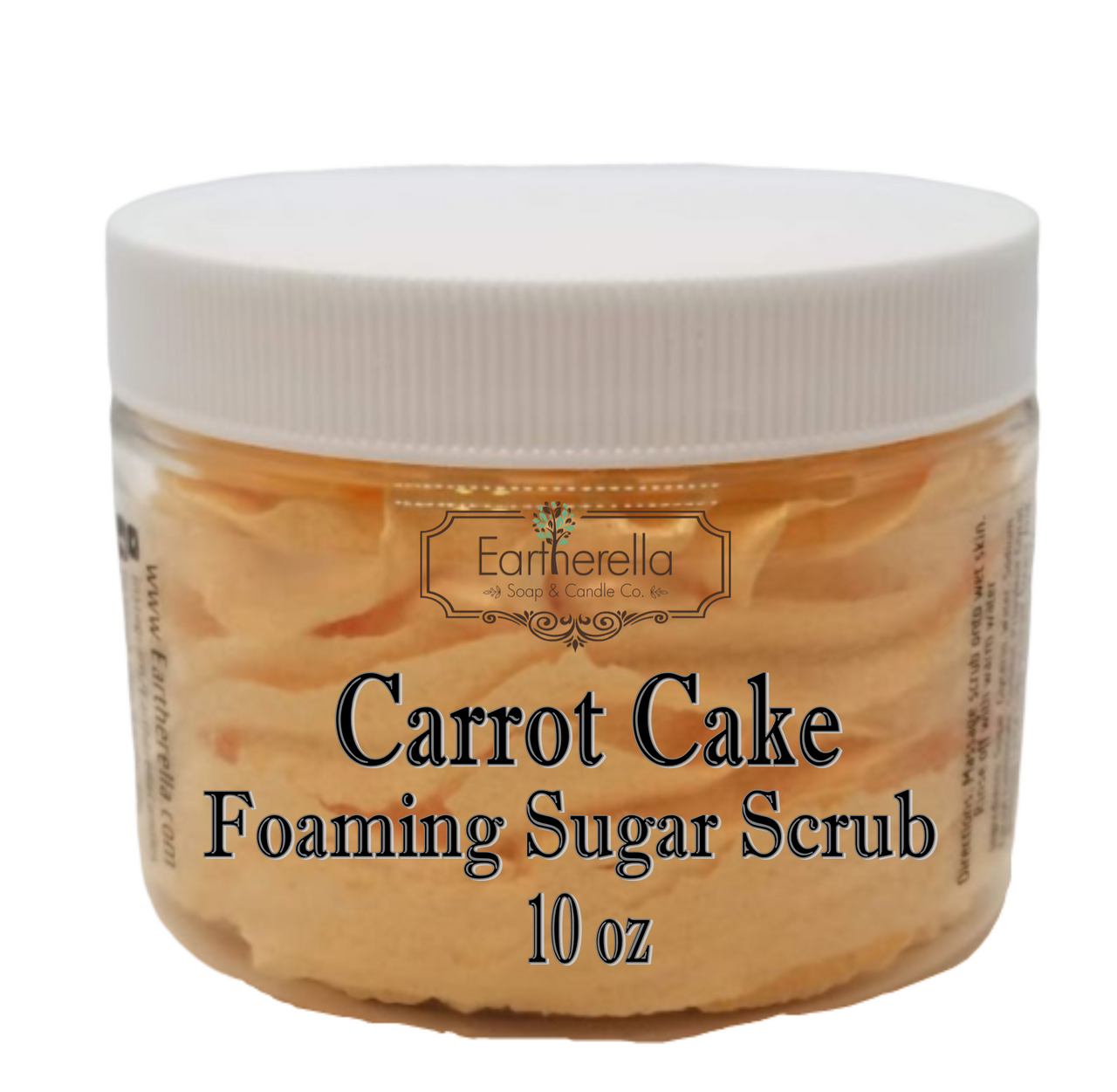 CARROT CAKE Exfoliating Foaming Sugar Body Scrub, 10 oz jar ...